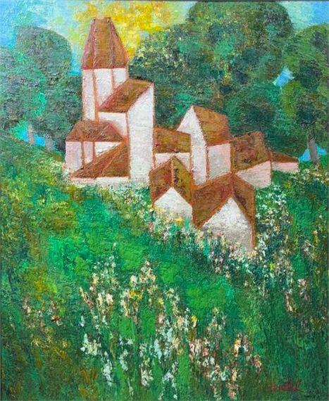 Gabriel Zendel | The village oil on canvas signed lower right | MutualArt
