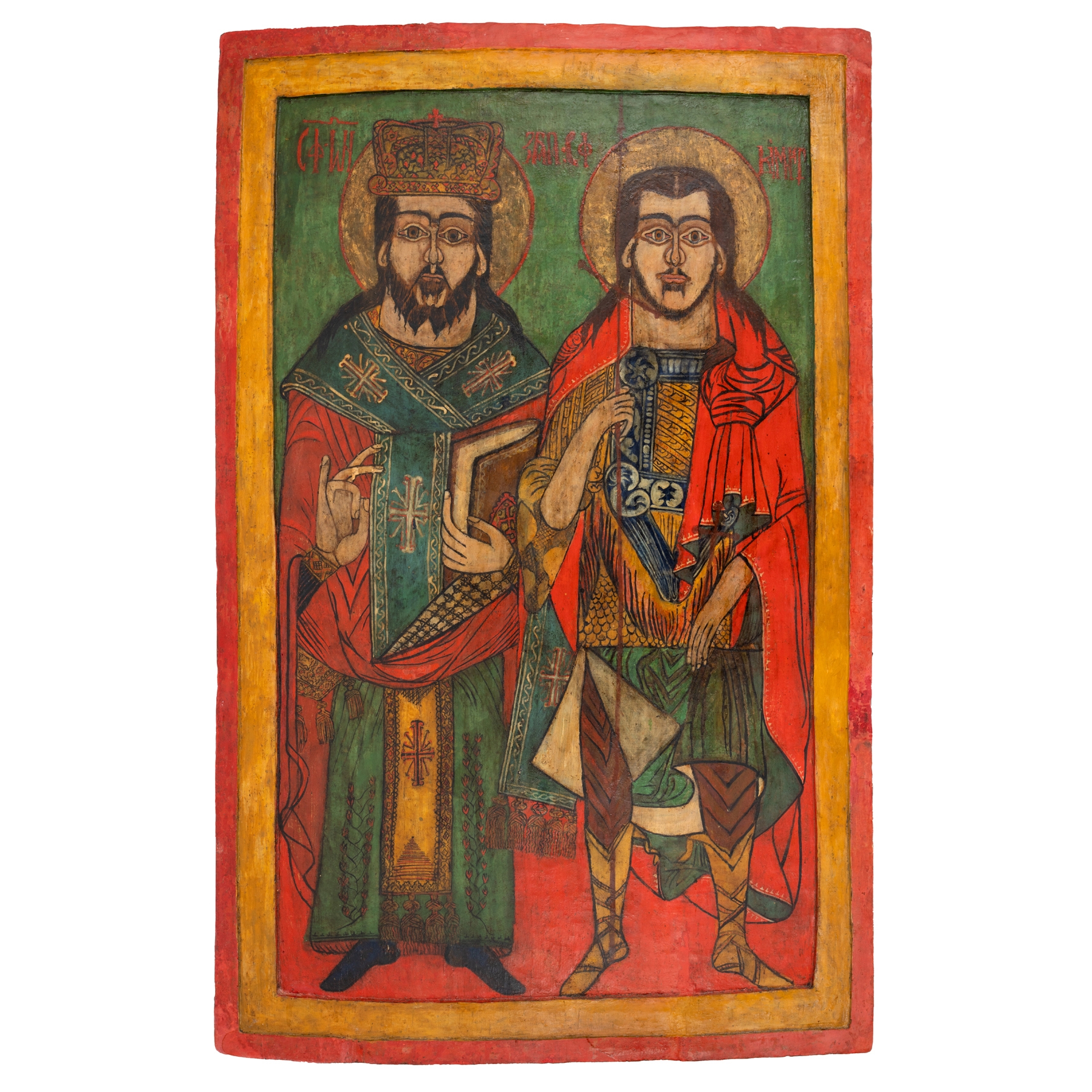 Post-brâncoveanu School | 'Saint John Chrysostom and a holy soldier ...