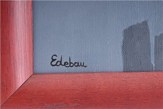 Werner Edebeau | Surrealist farm view | MutualArt