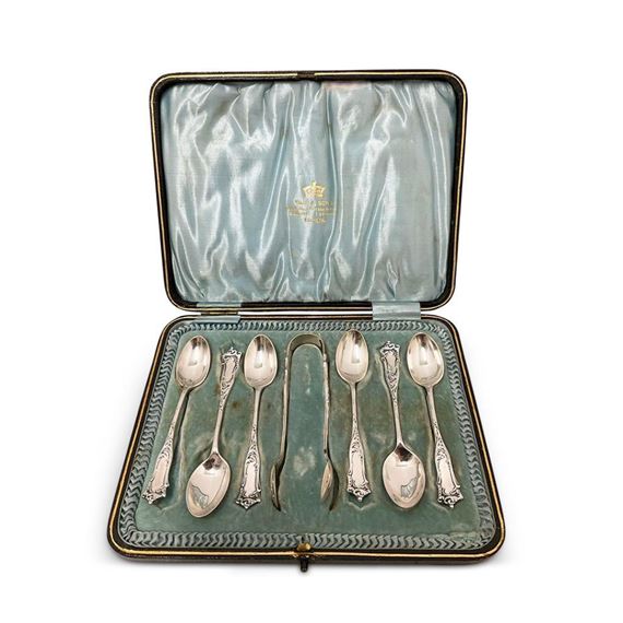 Sheffield | SET OF SIX EDWARD VII ENGLISH SILVER TEASPOONS (1906 ...