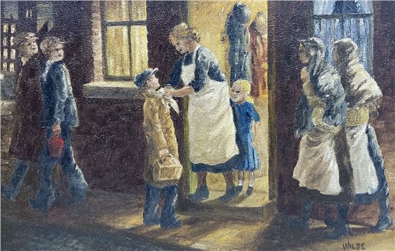 Fred Wilde | Mother Sending her Son to Work | MutualArt