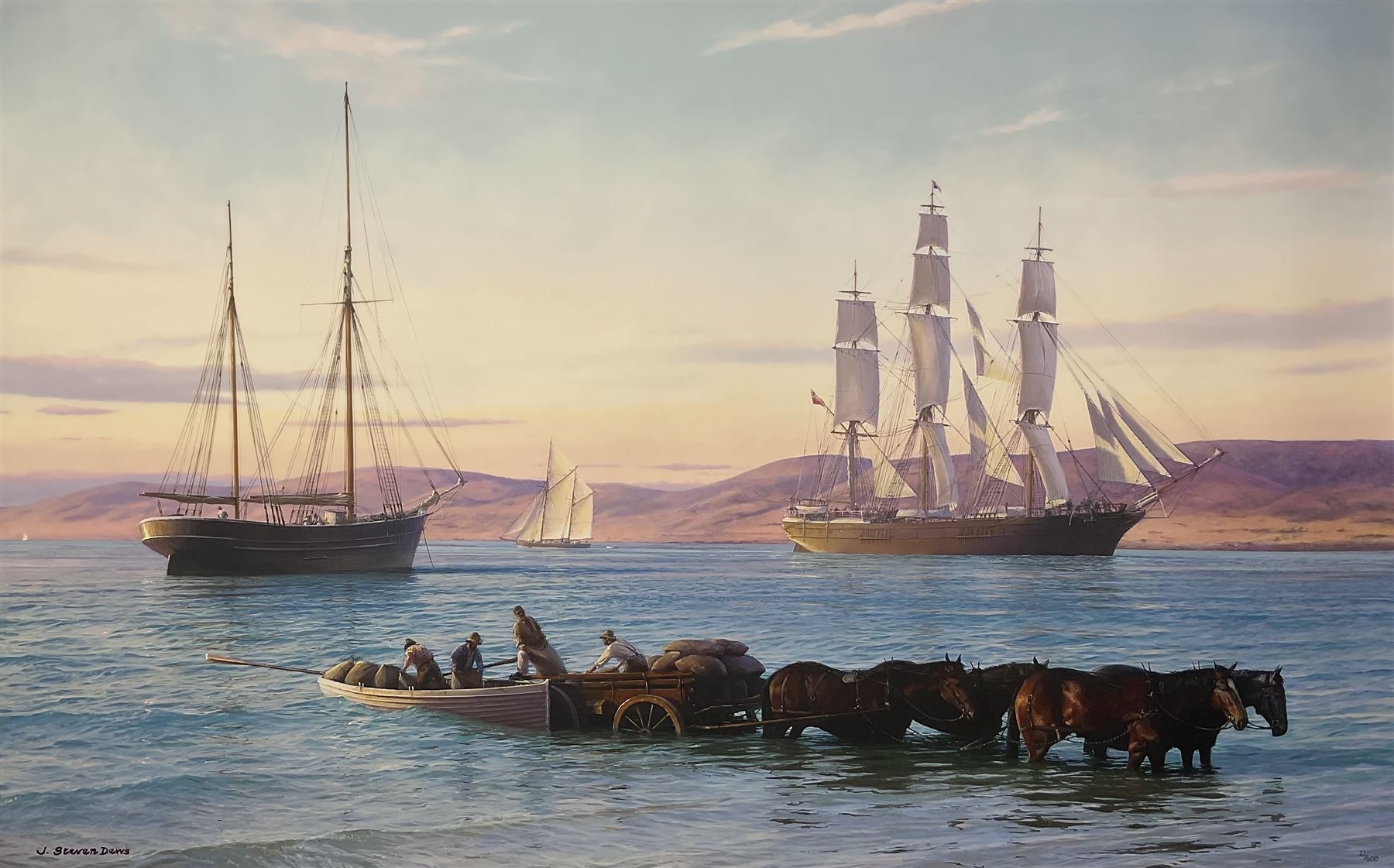 John Steven Dews | ‘Sunrise - Spencer Gulf’ | MutualArt