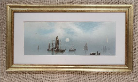 Garman Morris | After Garman Morris. A coloured print of moored boats ...