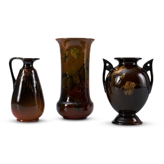 Rookwood Pottery | THREE ROOKWOOD POTTERY VESSELS | MutualArt