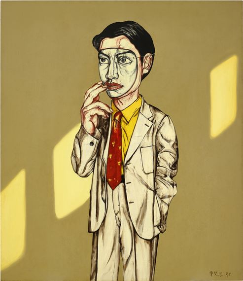 Zeng Fanzhi | Mask Series no.12 面具系列第12 (1995) | MutualArt
