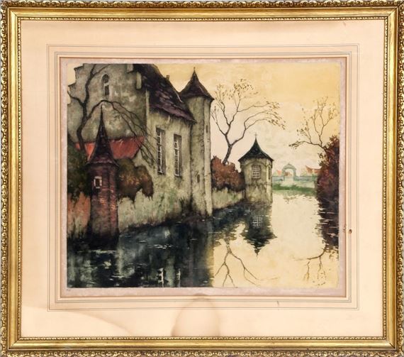 Julien Celos | VILLAGE CANAL (Circa 1950) | MutualArt