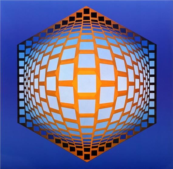Victor Vasarely | TEGLA HAT (1975) | MutualArt