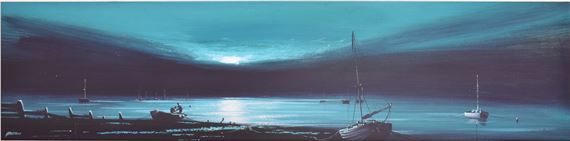 Jason | OIL ON BOARD OF A SEASIDE VIEW (1970) | MutualArt