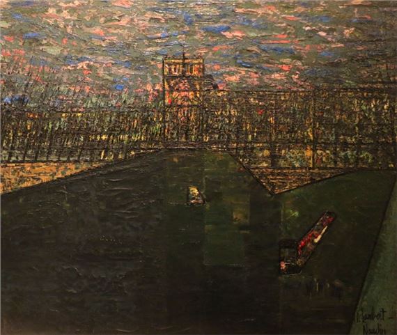 Henri Lambert-Naudin | Notre-Dame de Paris Oil on canvas (1959) | MutualArt