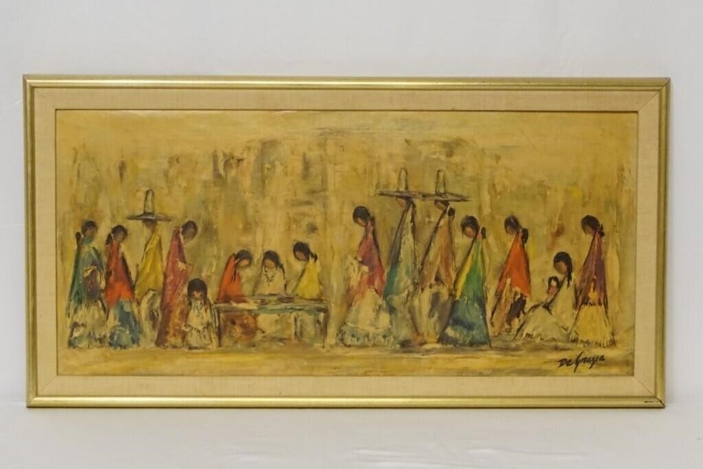 Ted DeGrazia | Ettore DeGrazia (1909-1982) Oil on Canvas | MutualArt