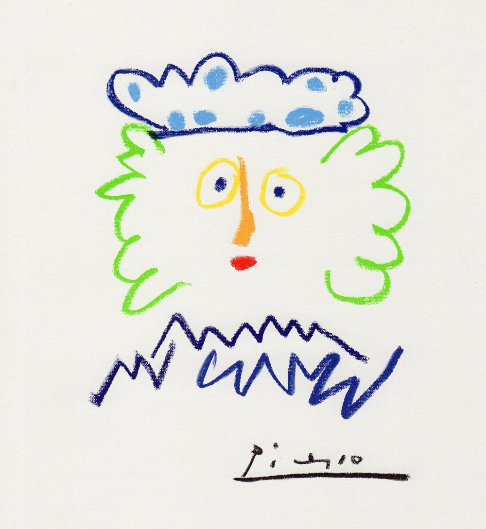 Pablo Picasso | 1968 After Pablo Picasso Color Lithograph Man with a ...