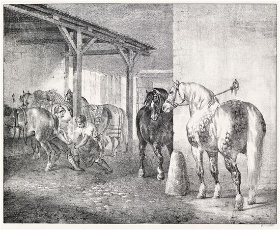 Jean Louis André Théodore Géricault | Hangar de Maréchal-Ferrant (1823 ...