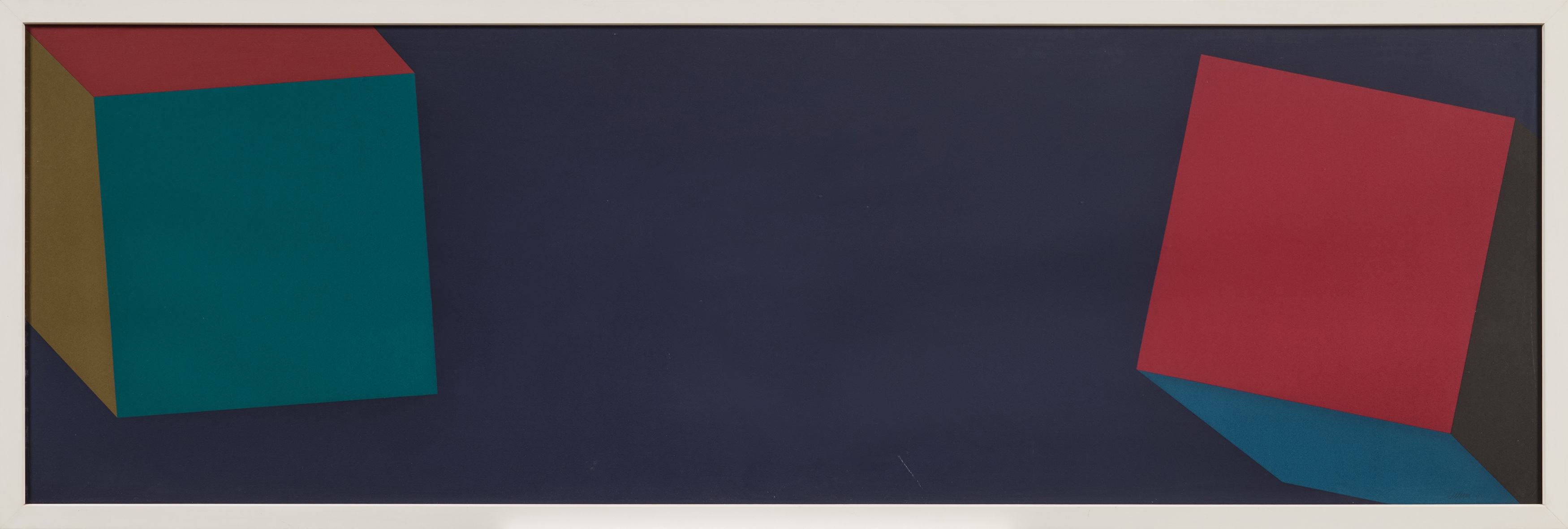 Sol LeWitt | Two Cubes with Colors Superimposed (1988) | MutualArt