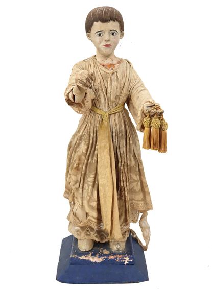 Spanish School | Antique Spanish Colonial Polychrome Painted Wood ...