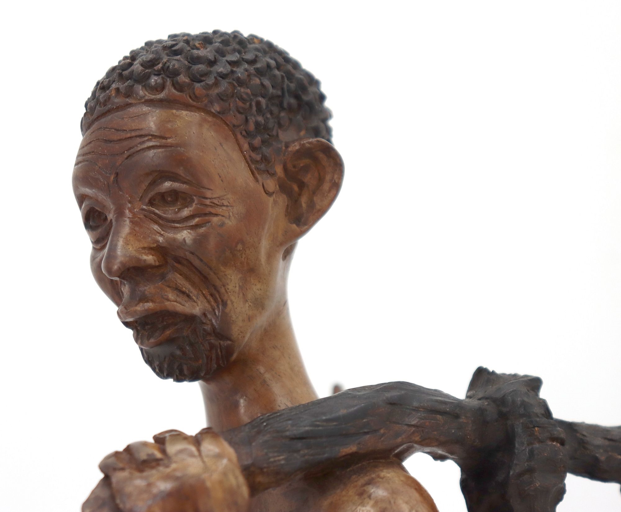African School | African San Botswana Carved Wooden Figure | MutualArt