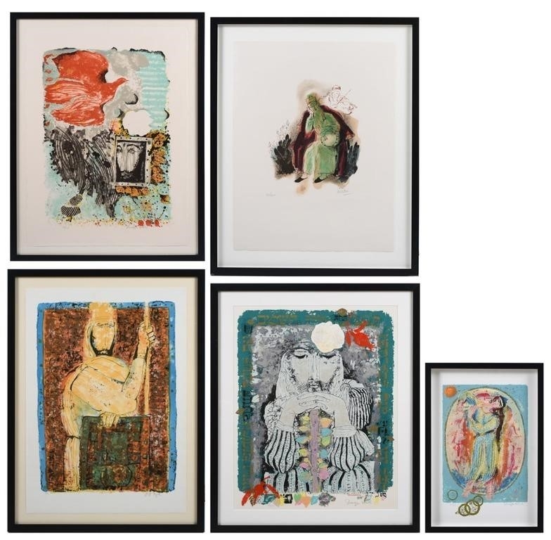 Shraga Weil | FIVE HEBRAIC LITHOGRAPHS (1208) | MutualArt