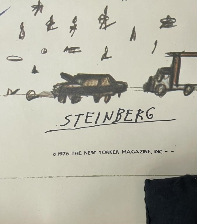 Saul Steinberg | 1976 Original Saul Steinberg The New Yorker 9th Av ...