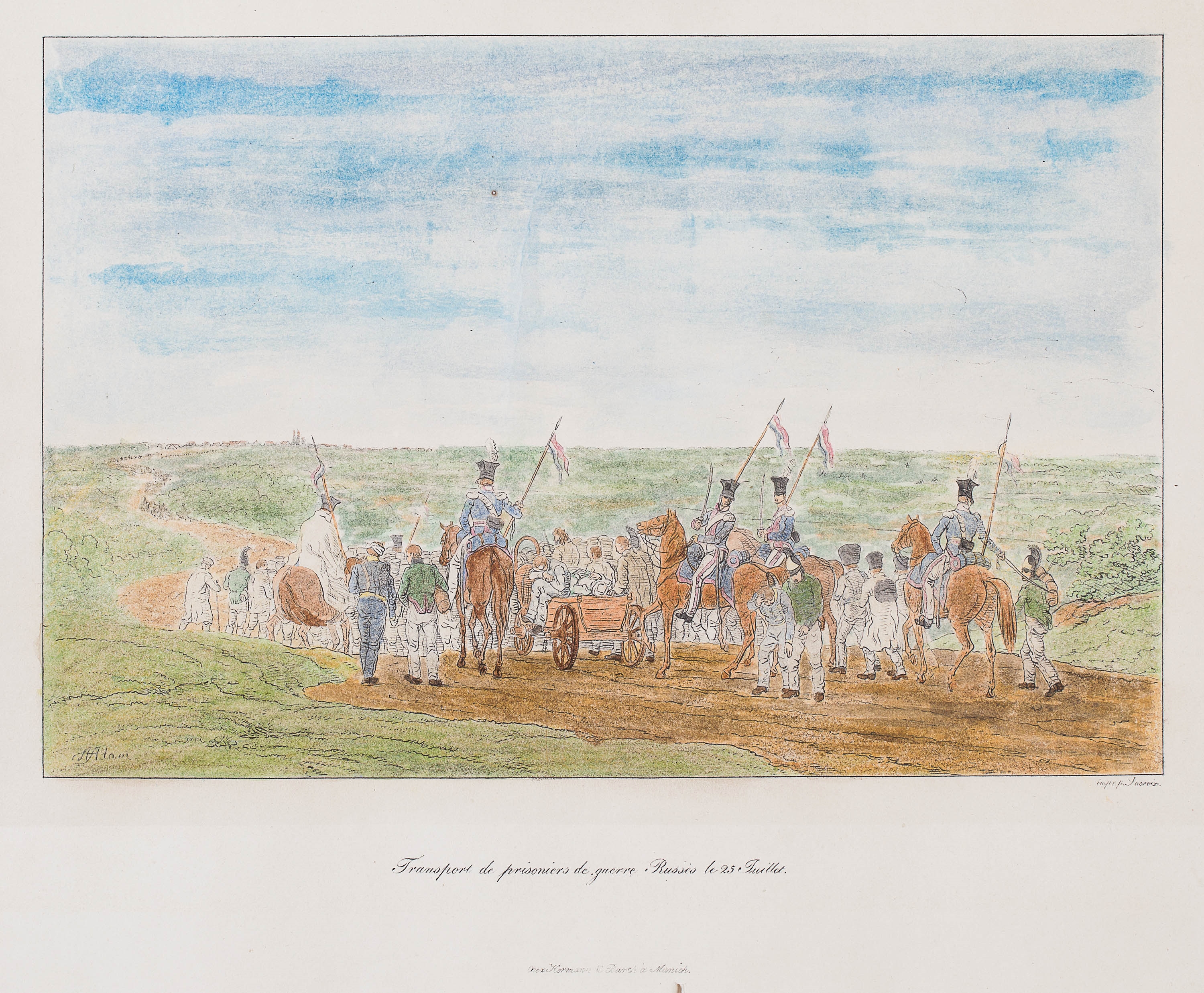 Albrecht Adam | Transport de prisoniers de guerre Russes le 25 Juillet ...