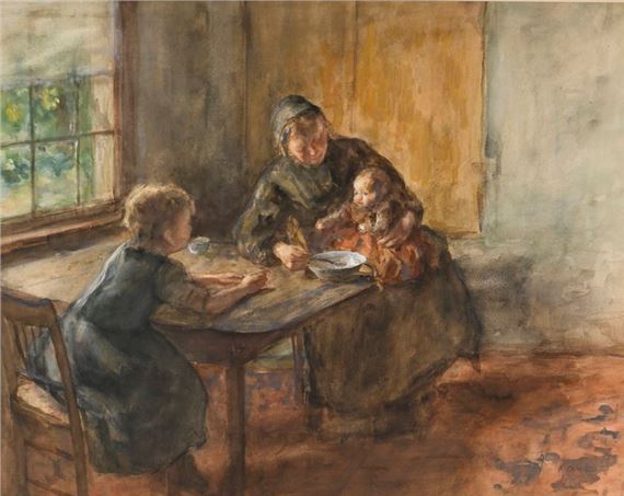 Jacob Simon Hendrik Kever | The meal (1854 - 1922) | MutualArt