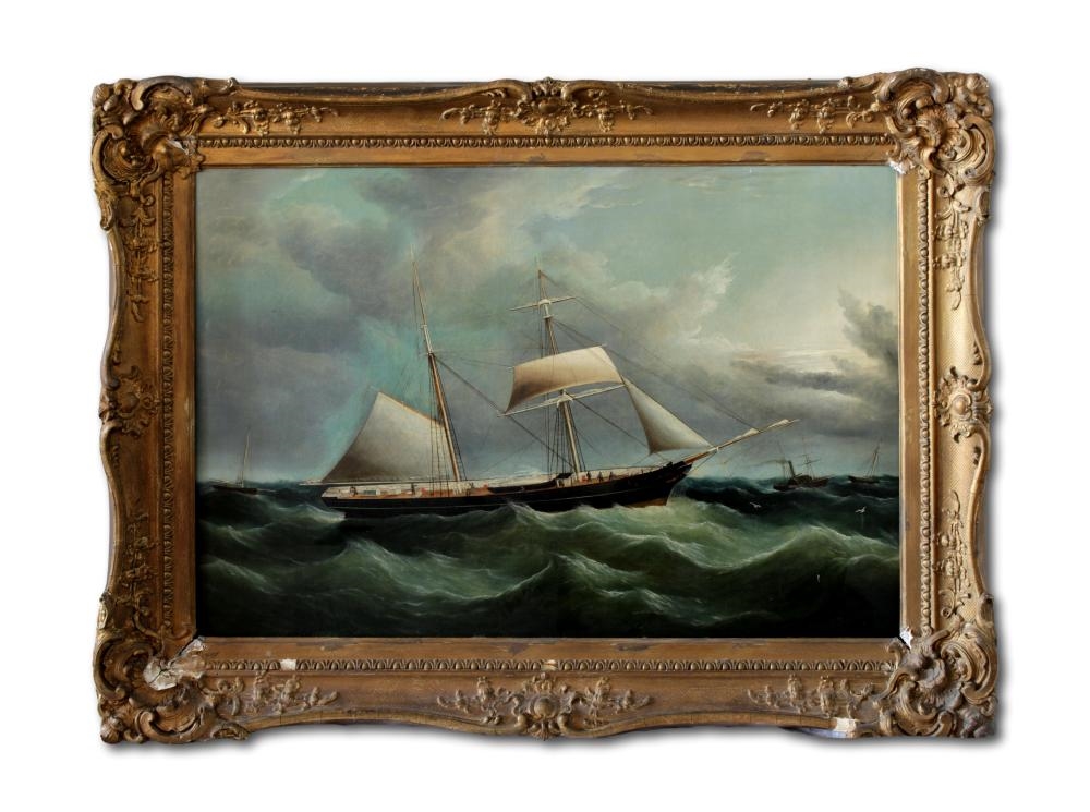 Philip John Ouless | The brigantine ACCRA and other shippping (1857 ...