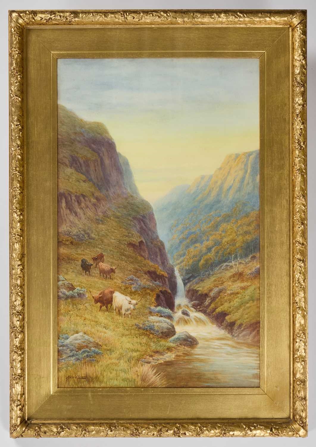 Harold Lawes | 1940) HIGHLAND CATTLE IN A HIGHLAND GLEN | MutualArt