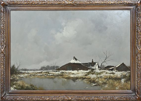 Dorus Arts | Winters landschap met boerderij | MutualArt