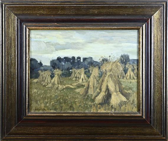 Berend Jan Brouwer | Landschap met korenschoven | MutualArt