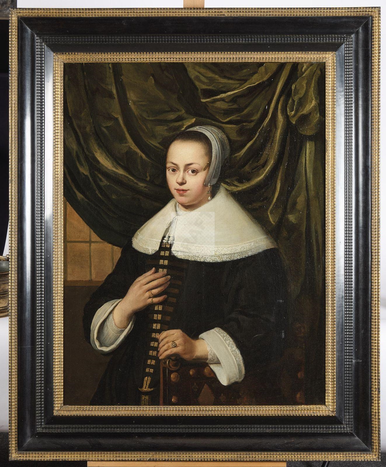 Jan Victors | Portrait de dame et portrait d’homme sur fond de draperie ...
