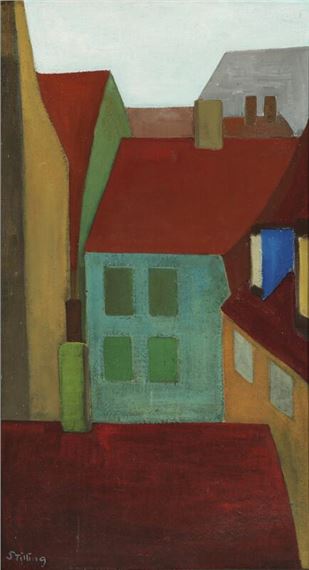 Herman Stilling | View over houses (1955) | MutualArt