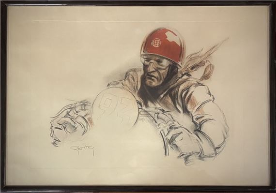 Géo‏ Ham | GEO HAM (1900-1972) Pilot with red helmet Print 47 x 67 cm ...