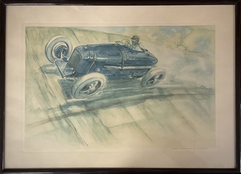 Géo‏ Ham | GEO HAM (1900-1972) Pilot with red helmet Print 47 x 67 cm ...