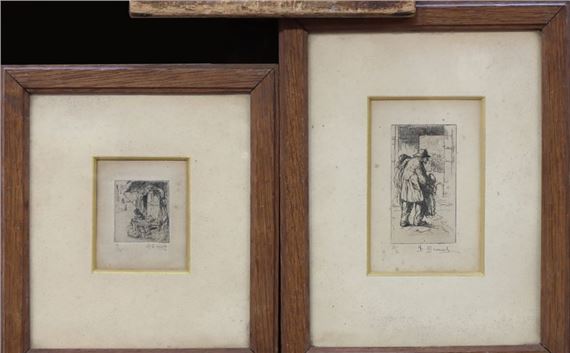 Auguste Brouet | Auguste Brouet (1872-1941) Two figures Two etchings, signed | MutualArt