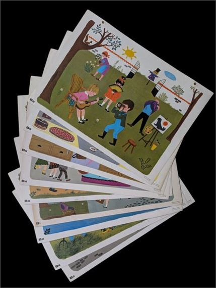 Nathan Fernand | Fernand NATHAN Editions Nine school posters, printed ...