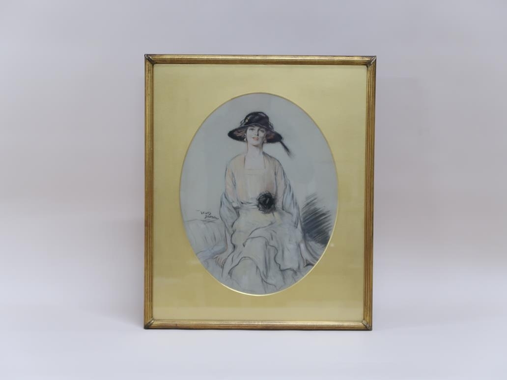 Lewis Christopher Edward Baumer | Portrait of a lady wearing a wide ...