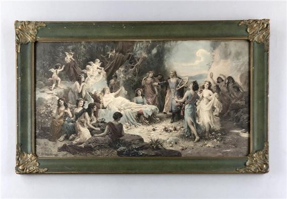Emmanuel Oberhauser | Print of The Feast of Venus After E. Oberhauser ...