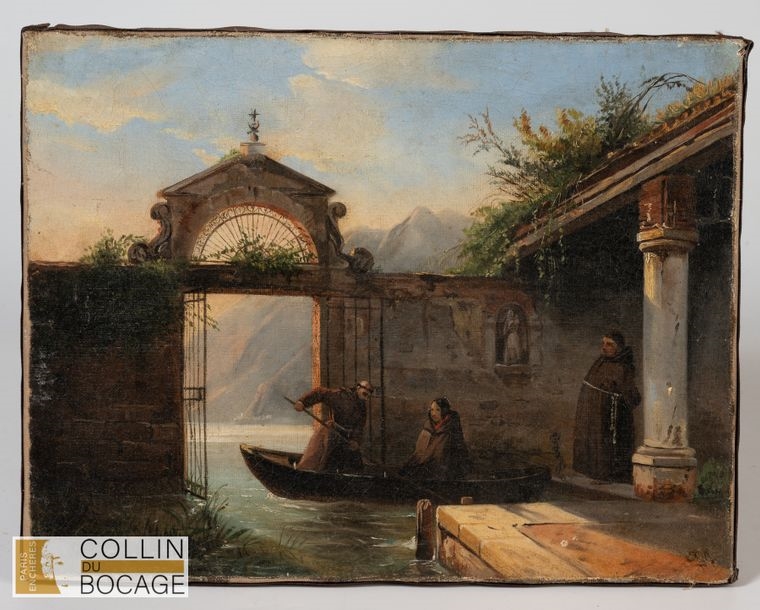 Jules Samson | Monastery at Lake Come (1848) | MutualArt