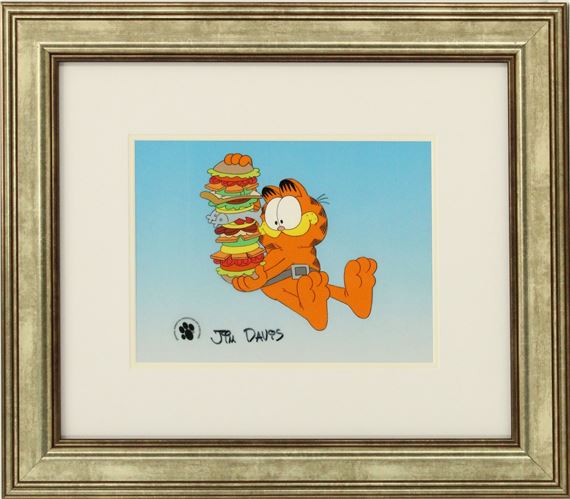 Jim Davis | Jim Davis Garfield Cel Something to Settle my Stomach ...