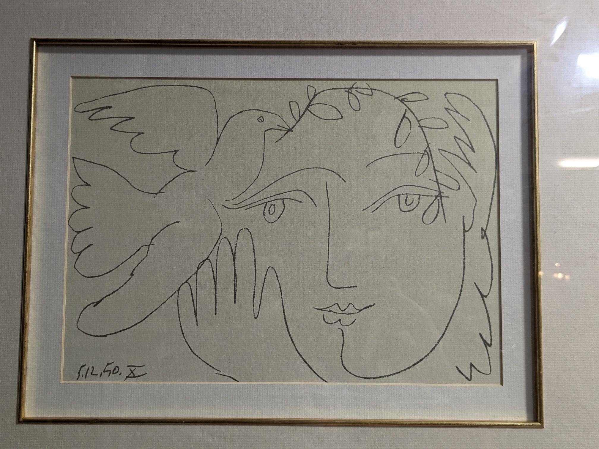 Pablo Picasso | PABLO PICASSO, A reproduction print of a 1950s ...