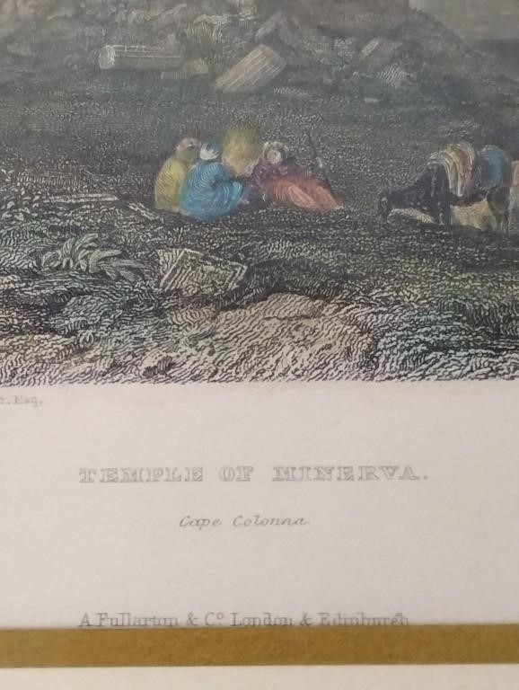 Joseph Mallord William Turner | Hand Coloured Engraving of Temple of ...