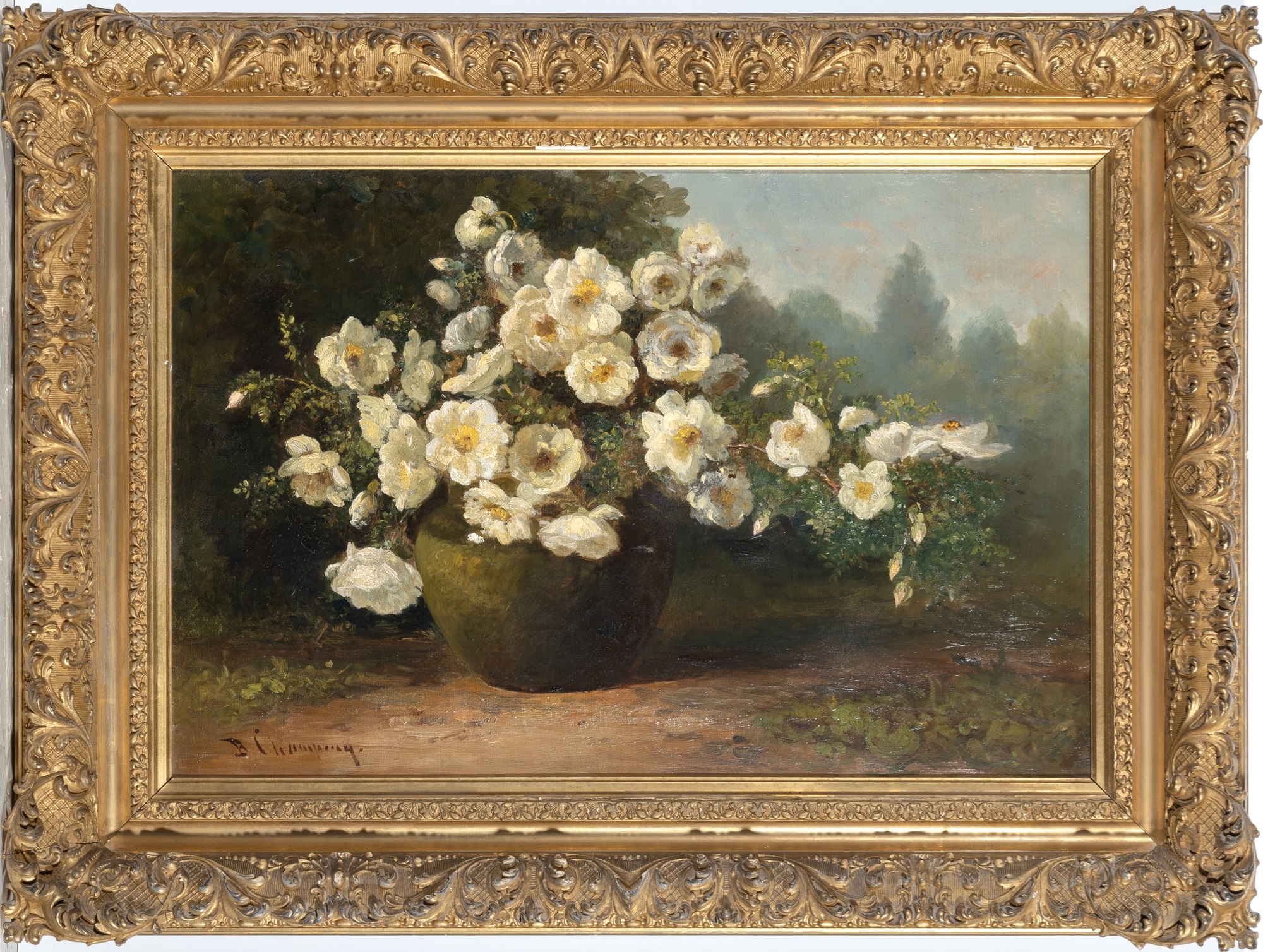 Benjamin Champney | Wild Roses in a Pot | MutualArt