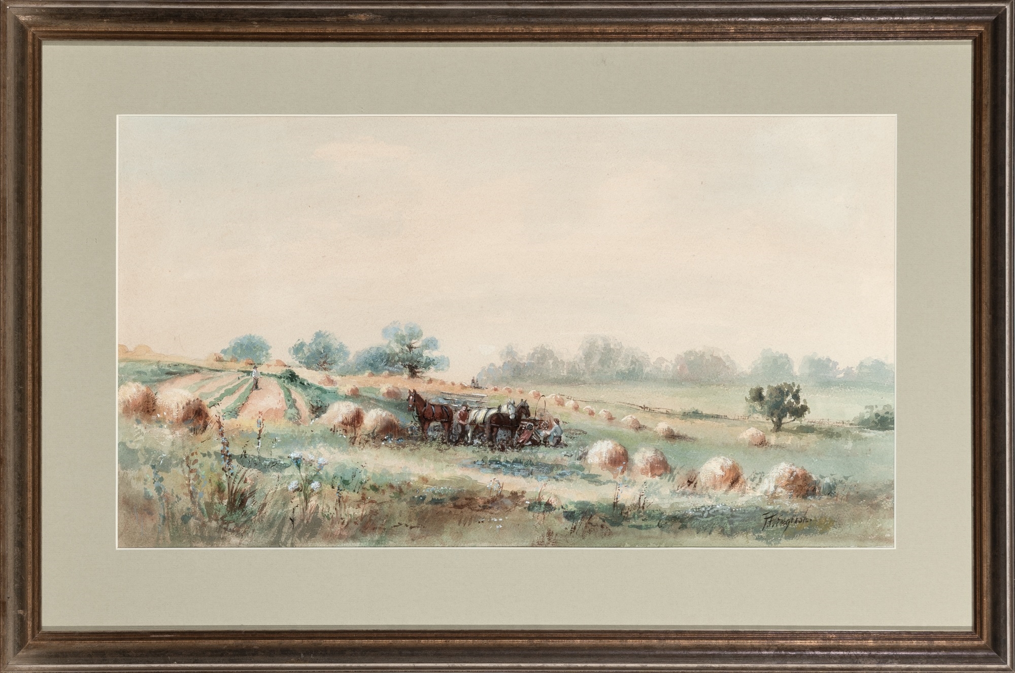 Frank F. English | Wheat Field Harvest | MutualArt