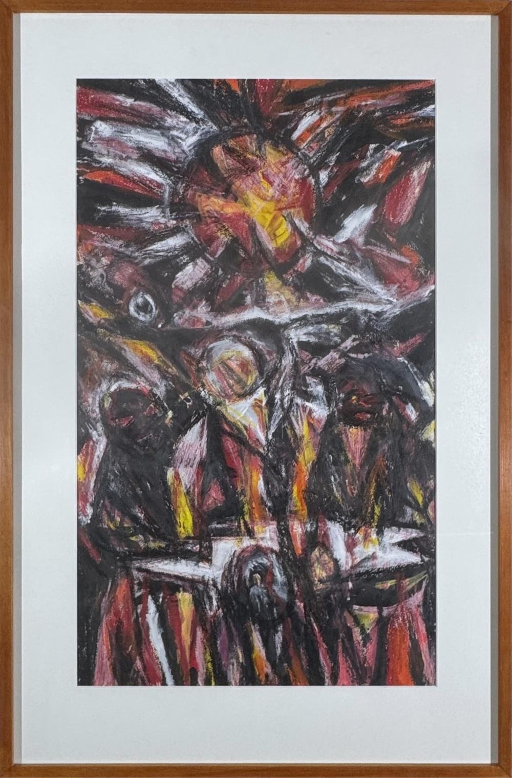 Peter Booth | Red Gestural Landscape with Sun ? | MutualArt