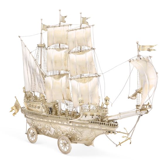 Simon Rosenau | A GERMAN PARCEL-GILT SILVER LARGE NEF | MutualArt