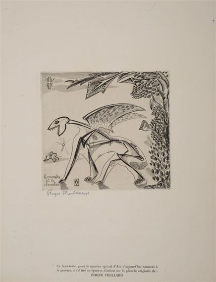 Roger Vieillard | The Monster and the Knight (1944) | MutualArt