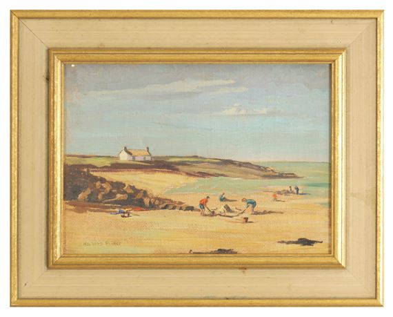 Edward Pearce | 1990). AN OIL-ON-BOARD BEACH LANDSCAPE | MutualArt