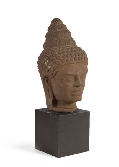 Cambodian School | CAMBODIA - Modern Two heads of deities in the ...