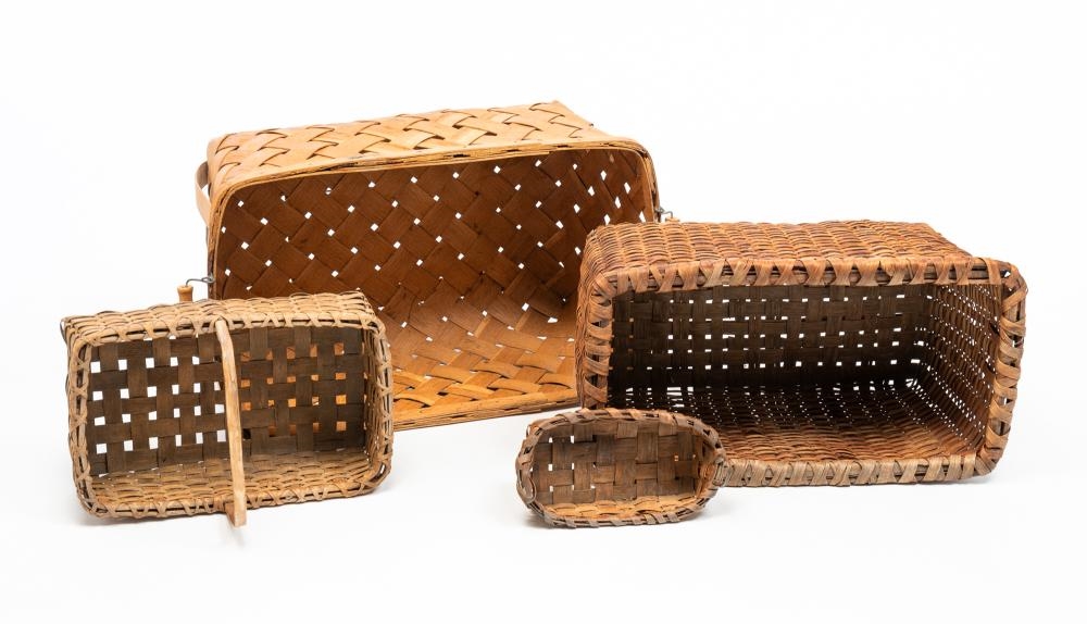 American School, 20th Century | FOUR SPLINT BASKETS | MutualArt