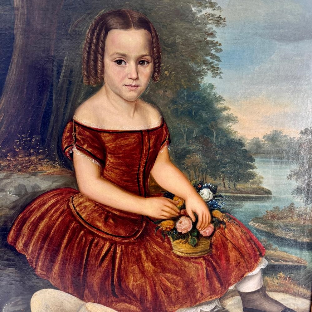 Paul Weber | Oil on Canvas Folk Art Portrait (1833) | MutualArt