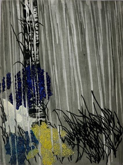 Yannick Ballif-Swinnen | Garden in the rain (1970) | MutualArt