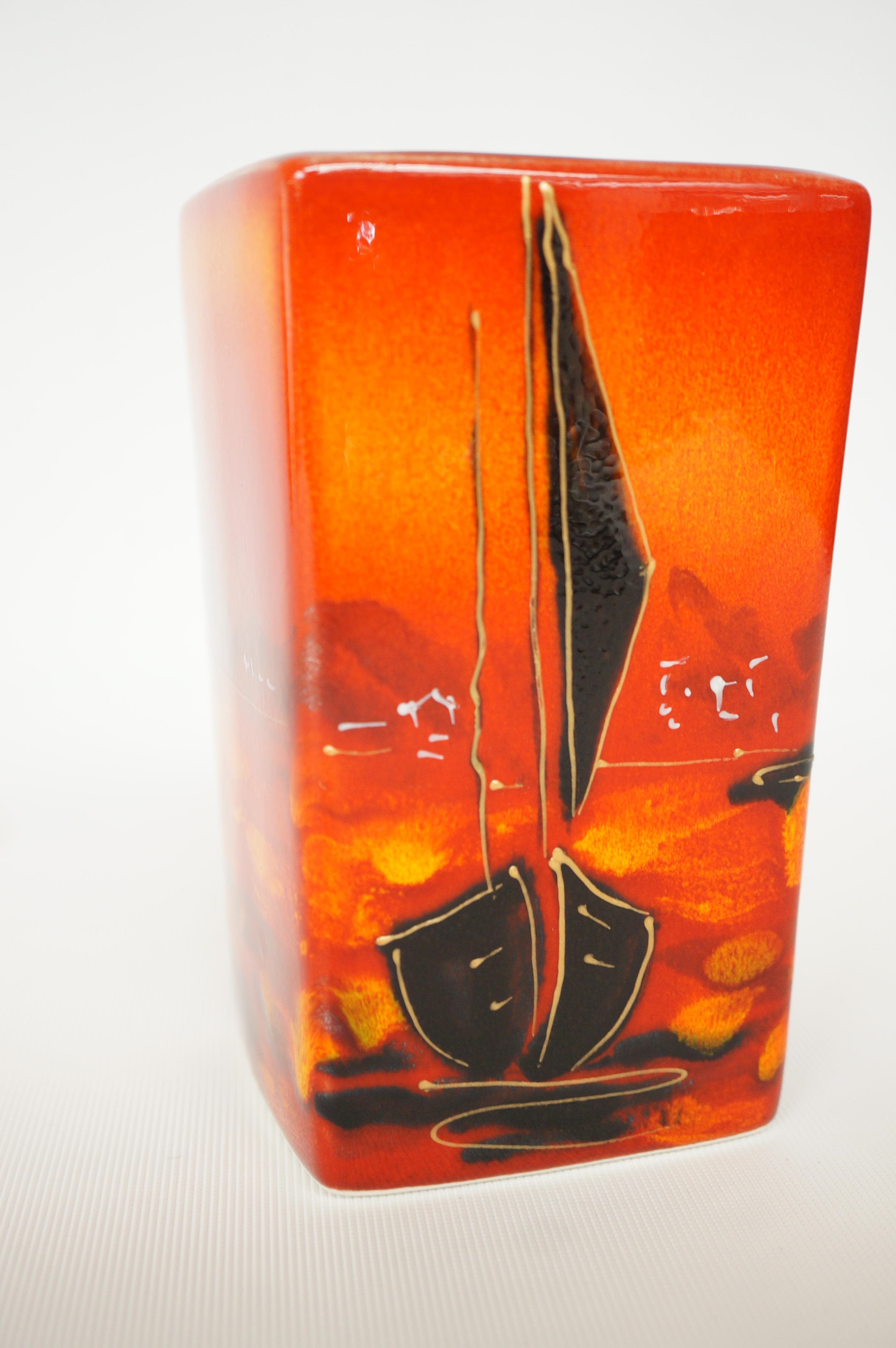 Anita Harris | Anita Harris sailing boat vase signed in gold | MutualArt